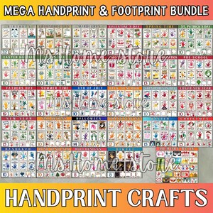 400 Handprint and Footprint Craft Templates, Mega Handprints Bundle ...
