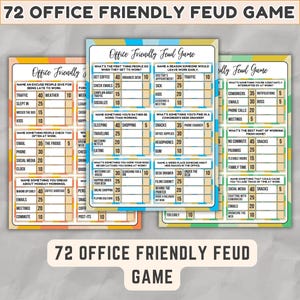 Office Friendly Feud, Office Party Games, Feud Trivia Quiz, Work Party ...
