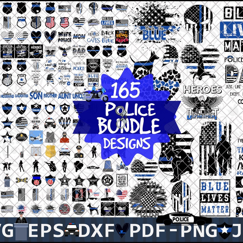 Thin Blue Line Svg - Etsy