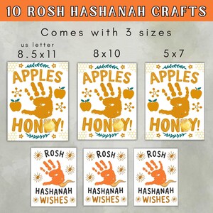 10 Rosh Hashanah Handprint Templates, Rosh Hashanah Gift, DIY Printable ...