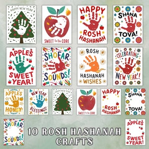 10 Rosh Hashanah Handprint Templates, Rosh Hashanah Gift, DIY Printable ...