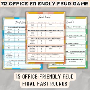 Office Friendly Feud, Office Party Games, Feud Trivia Quiz, Work Party ...