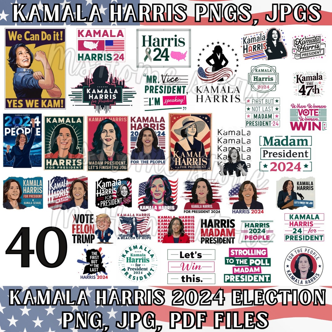 40 Kamala Harris Png, Harris for President Png, Lets Finish the Job ...