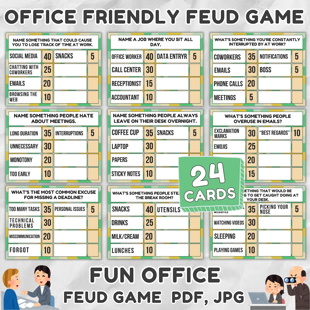 Office Friendly Feud,work Party Family Feud,office Party Games,feud ...
