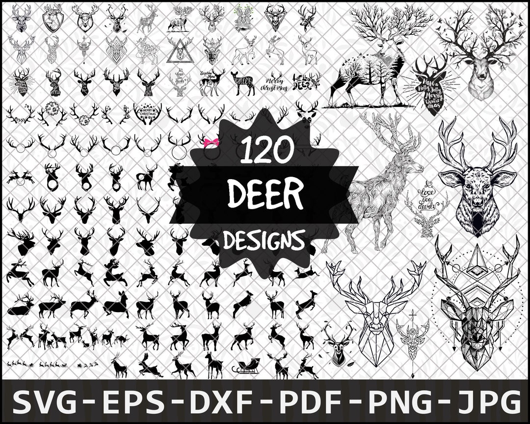 Deer Bundle Svg, Christmas Svg, Deer Svg, Deer Svg, Animals Svg ...
