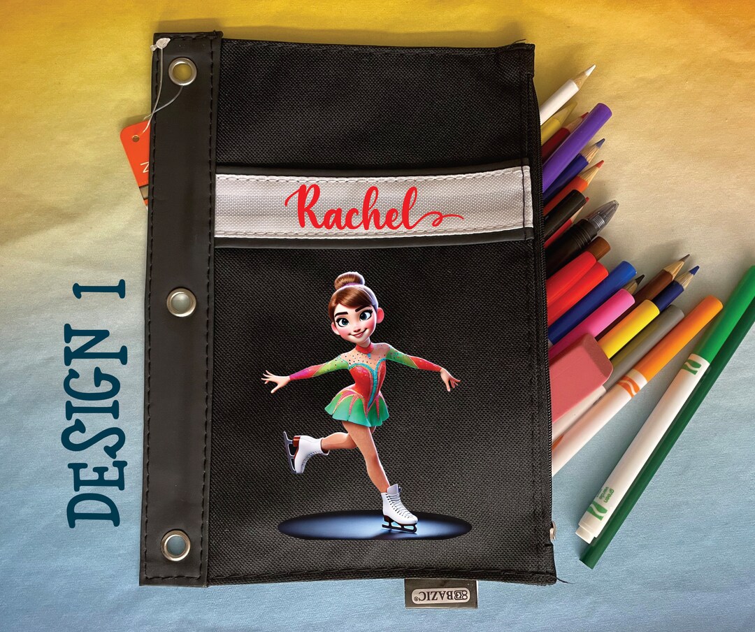 Custom Ice Skater Pencil Pouch, Personalized Pencil Pouch, School ...
