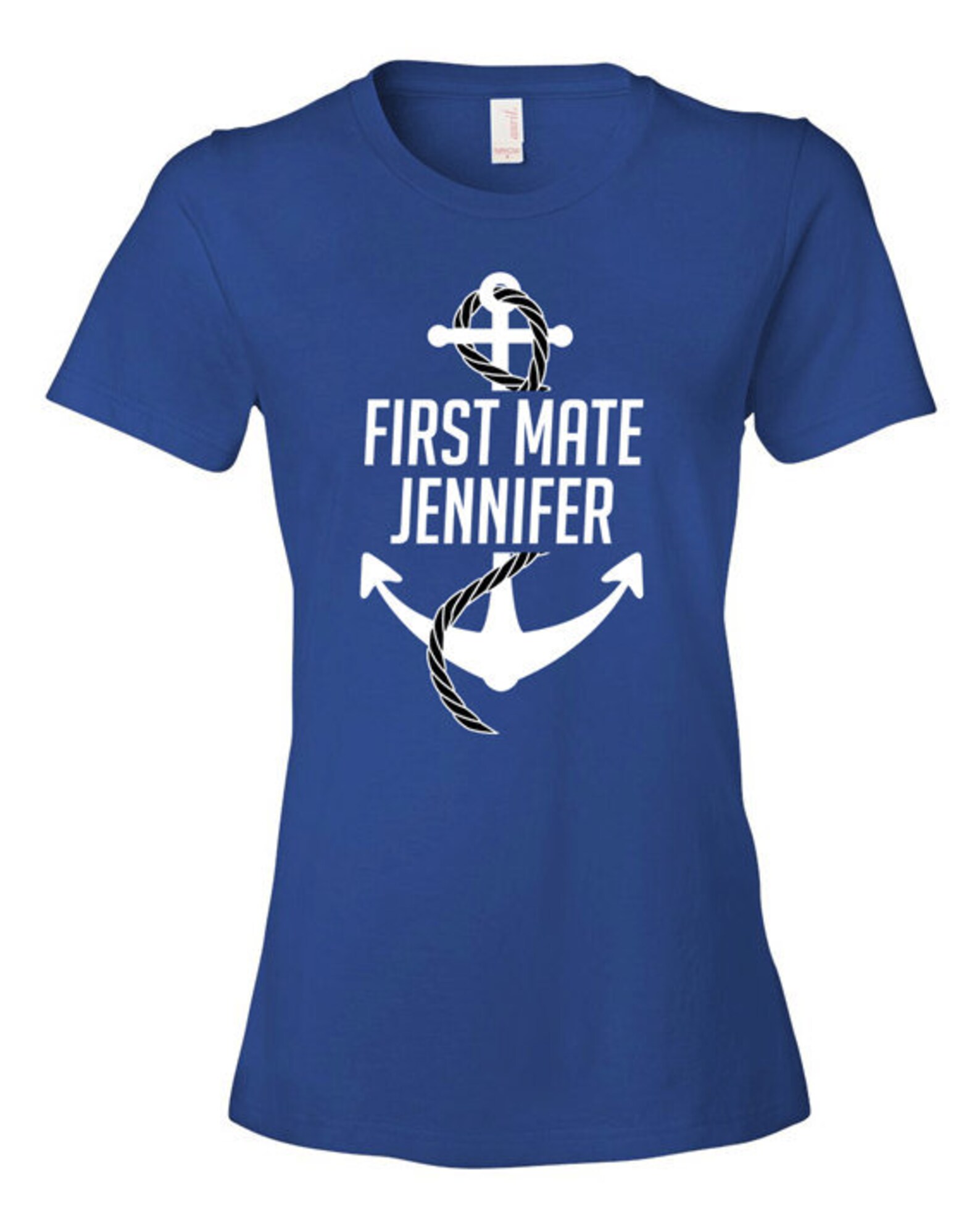 First Mate Shirt (customize Any Name) Sailing Shirt Nautical Anchor T ...