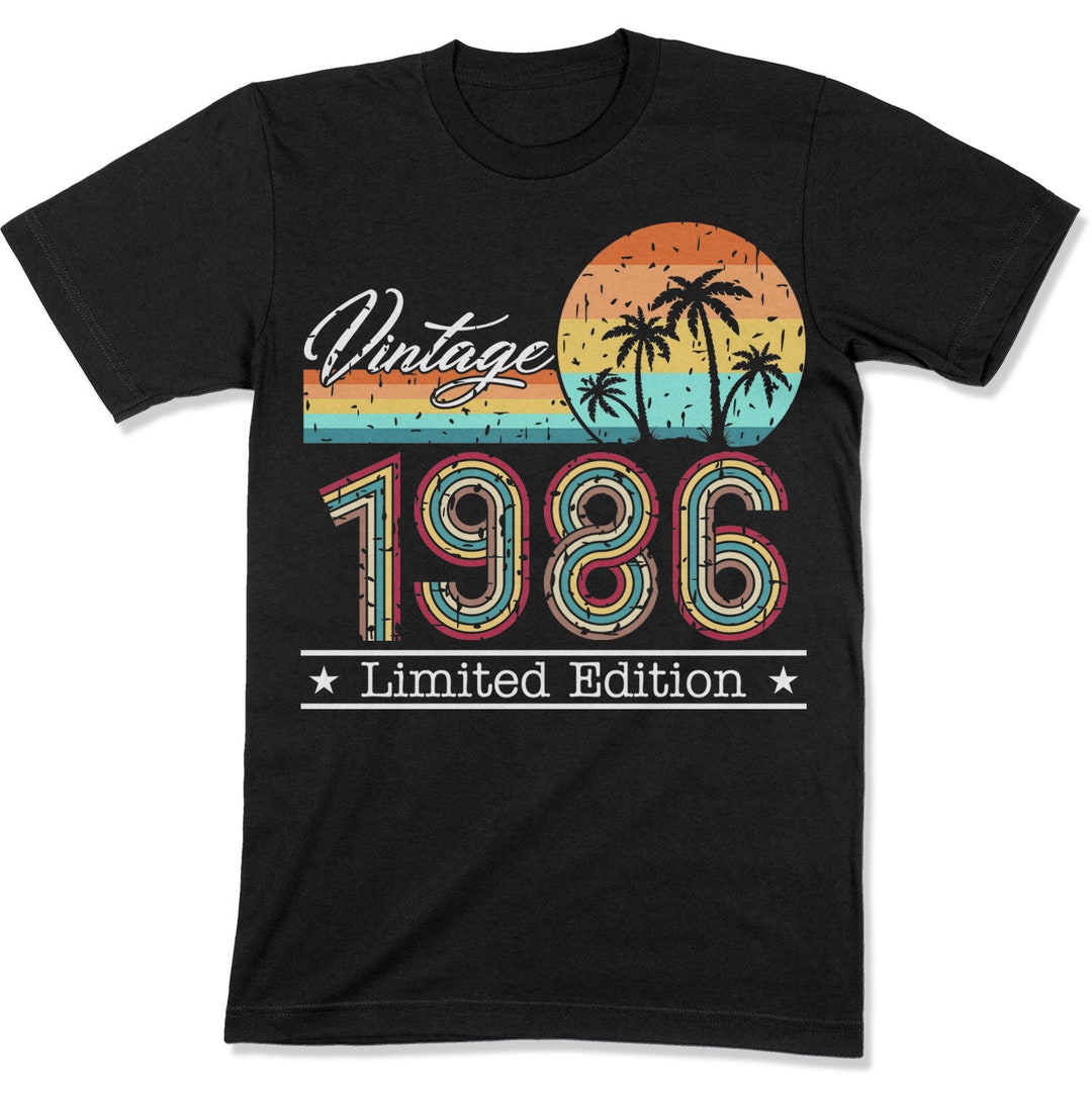 35th Birthday Tshirt Vintage Since 1986 Personalized Birthday Gifts ...