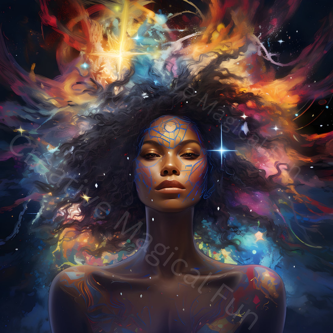 Manifestation Goddess Digital Art, Astrology in the Universe, Divine ...