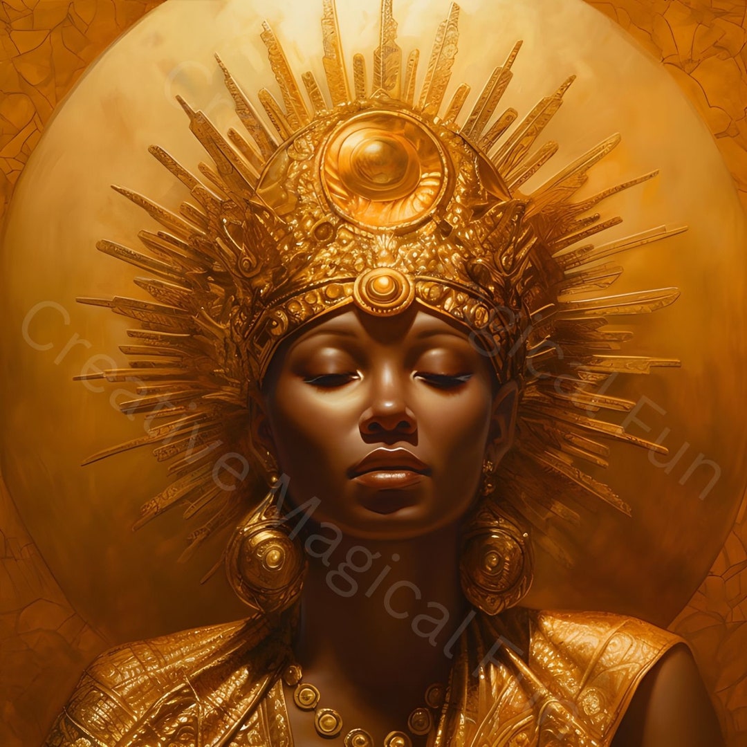 Angelic Sun Warrior Digital Art Printable Wall Art Digital Artwork ...