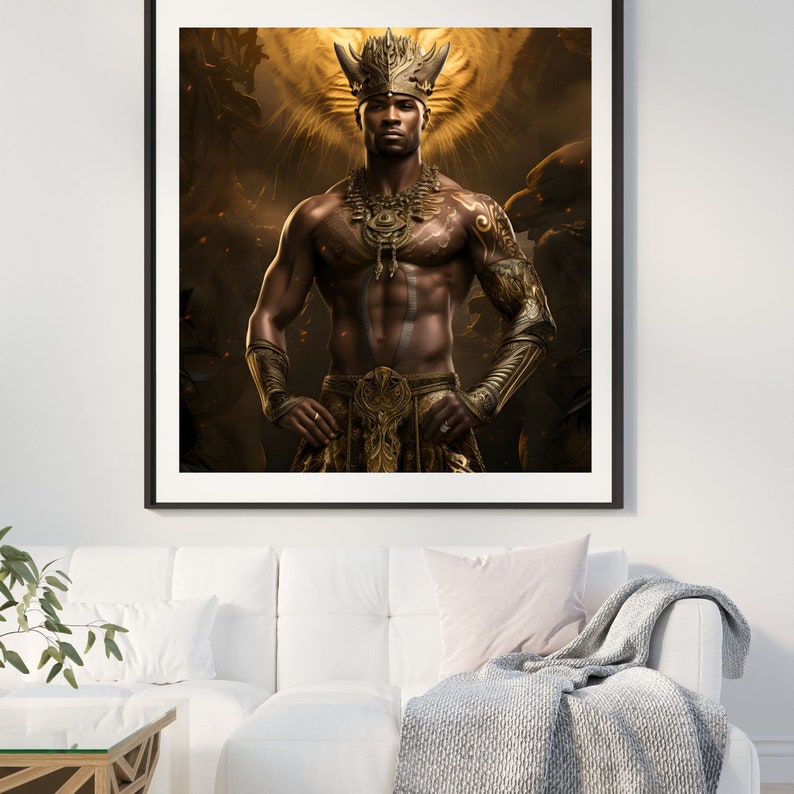 The Warrior King Digital Art Printable Wall Art Digital Artwork Digital ...