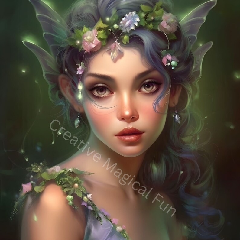 Pixie Princess Printable Wall Art Digital Artwork Digital Download Ai Art Poster Printable