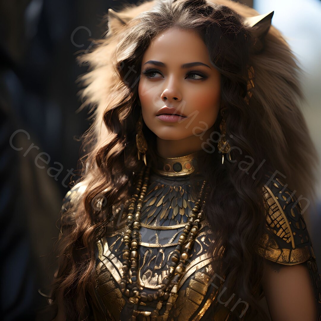 The Native Lion Queen Digital Art Printable Wall Art Digital Artwork ...