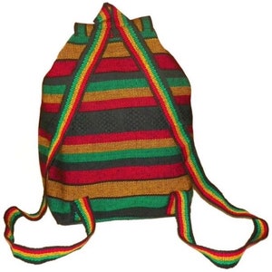 NO BAD DAYS ® Baja Backpack Mexican Bag Hand Made Book Bag Rasta Red ...