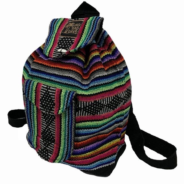 NO BAD DAYS ® Baja Backpack Mexican Bag Hand Made Book Bag Gradational ...