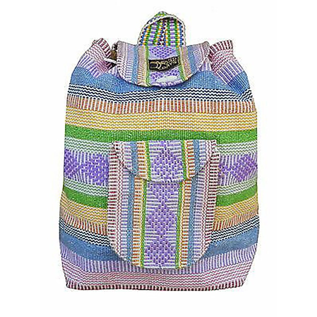 NO BAD DAYS ® Baja Backpack Mexican Bag Hand Made Book Bag Pastel ...