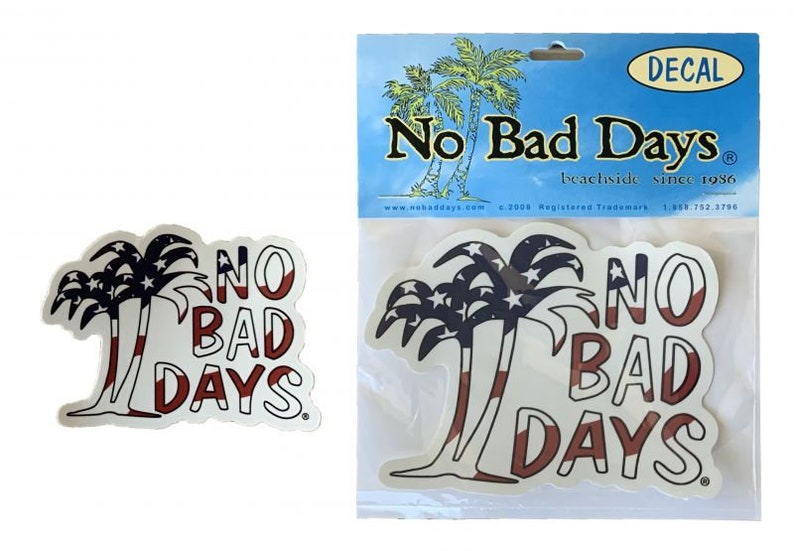 No Bad Days® USA Decal Sticker - Red, White & Blue - Etsy