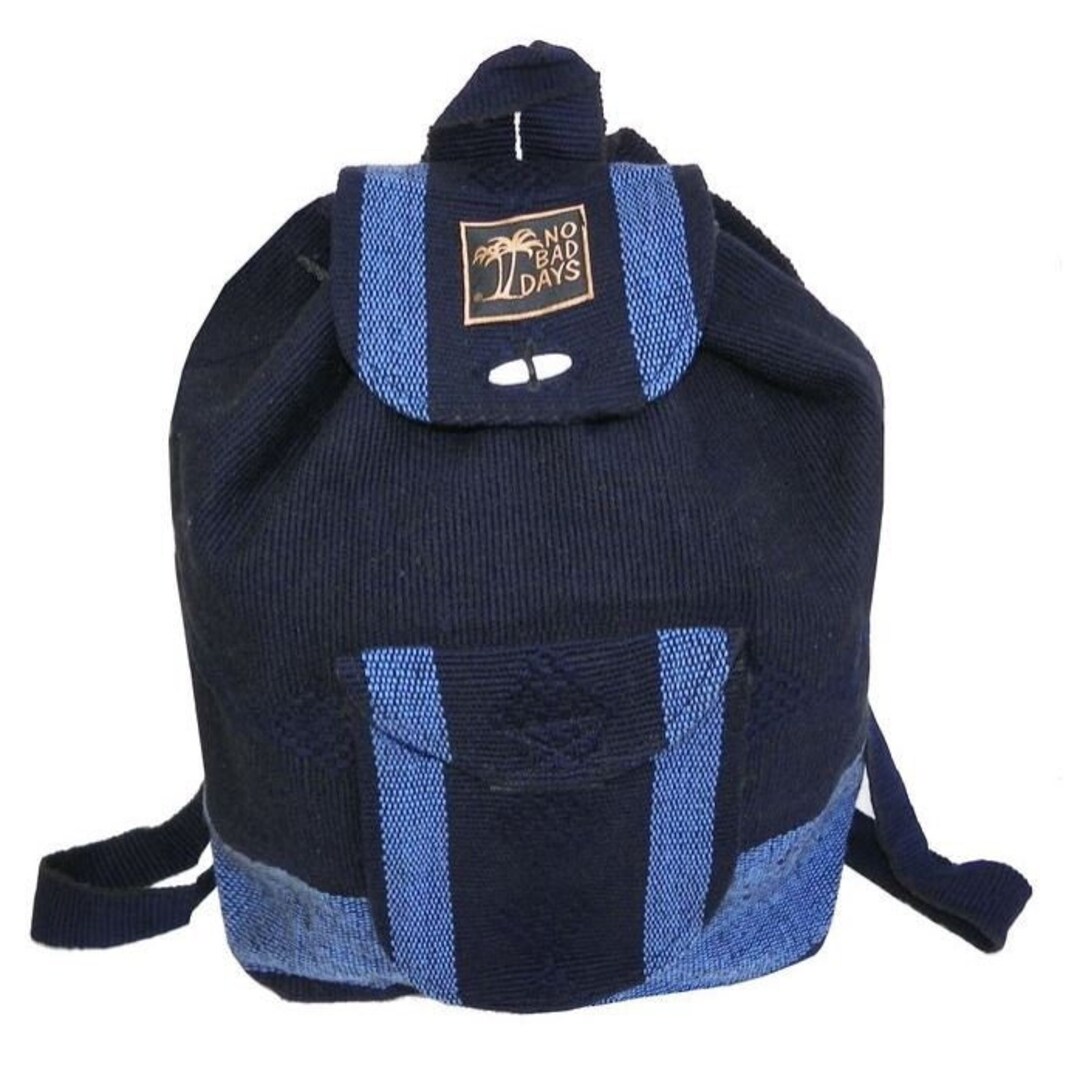 NO BAD DAYS ® Baja Backpack Mexican Bag Hand Made Book Bag Sky & Navy ...