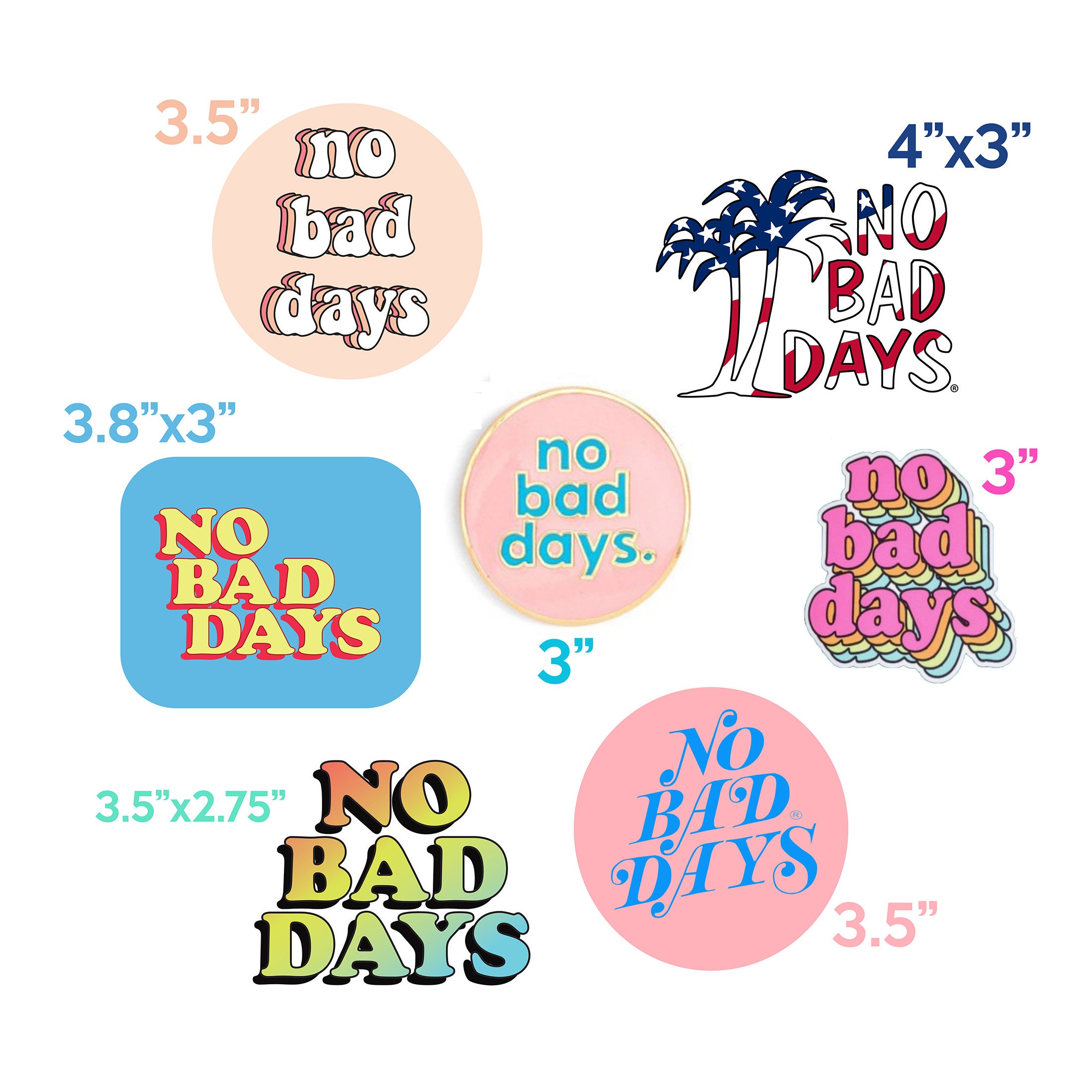 NO BAD DAYS® Fun Sticker Pack Decal Set - Etsy