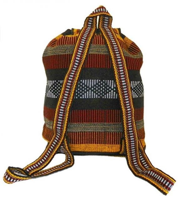 NO BAD DAYS ® Baja Backpack Mexican Bag Hand Made Book Bag Black White ...