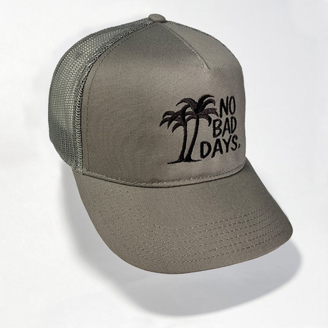 NO BAD DAYS ® Gray Trucker Hat Cotton Twill Cap Mesh - Etsy