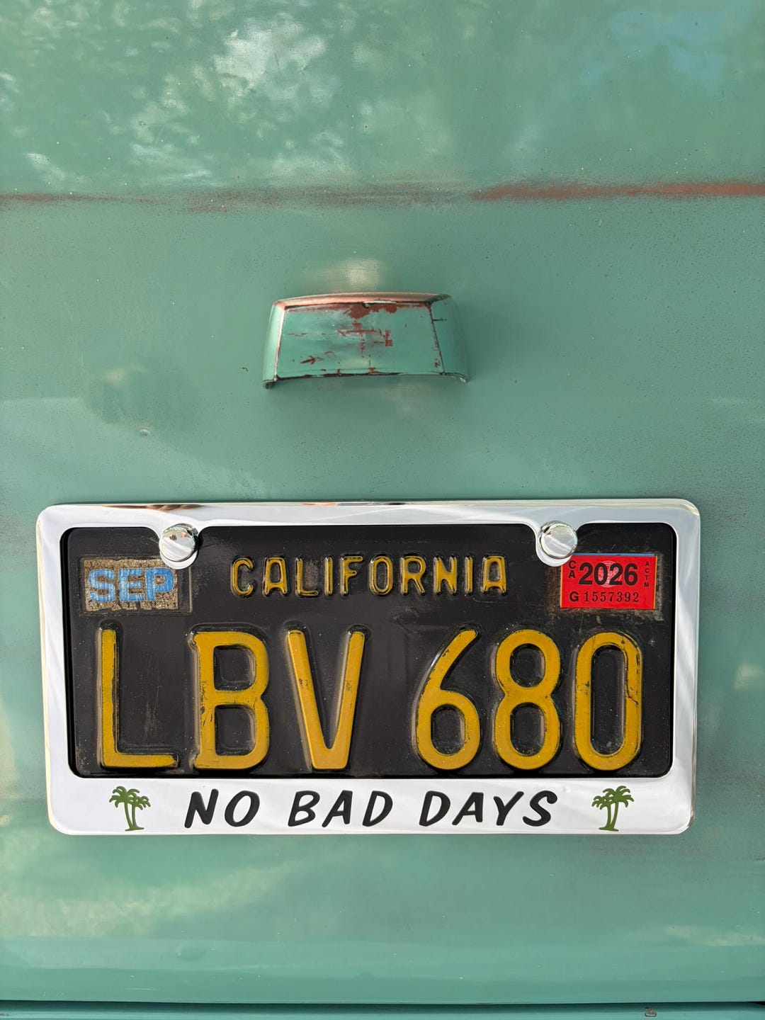 NO BAD DAYS® License Plate Frame - Chrome - Etsy