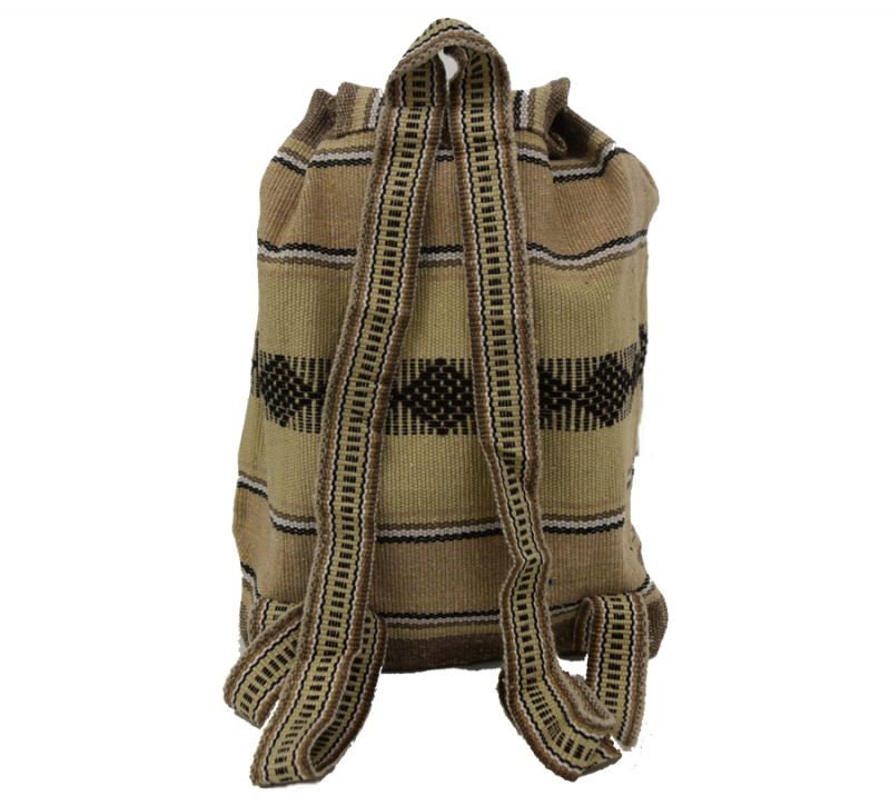 NO BAD DAYS ® Baja Backpack Mexican Bag Hand Made Book Bag Oatmeal ...