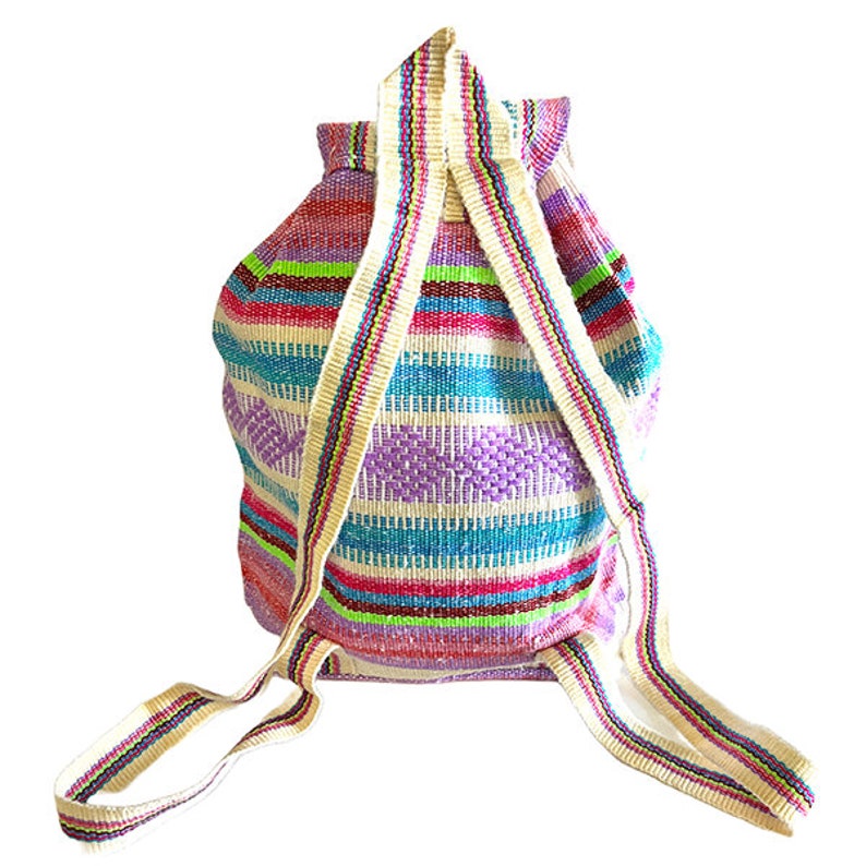 NO BAD DAYS ® Baja Backpack Mexican Bag Hand Made Book Bag Aqua Orchid ...