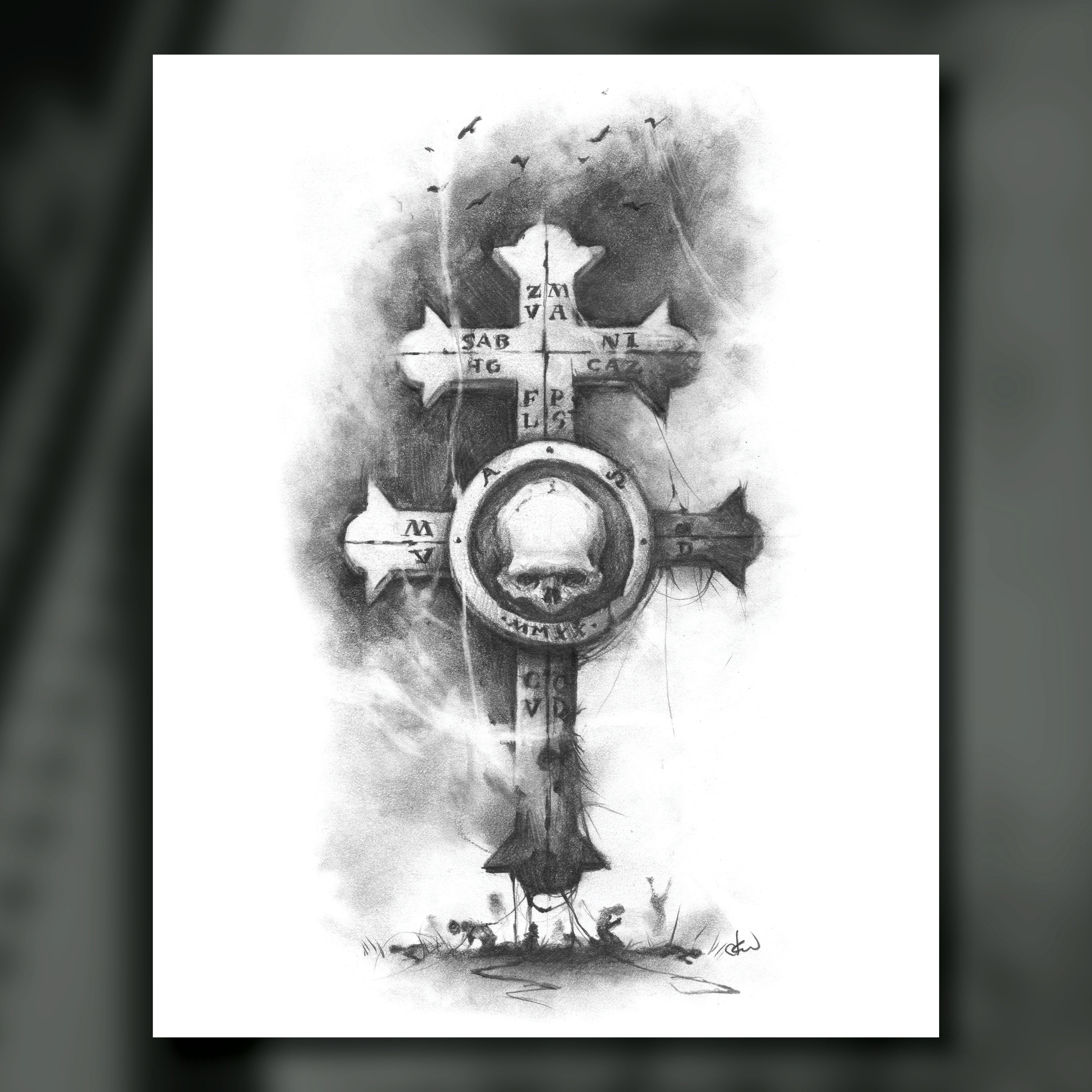 The Plague Cross Print - Etsy