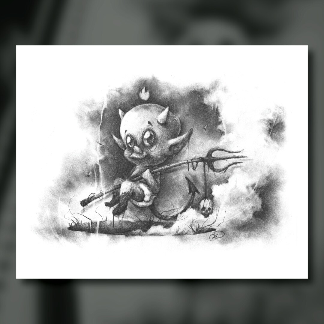 The Little Fallen Angel - Print - Etsy