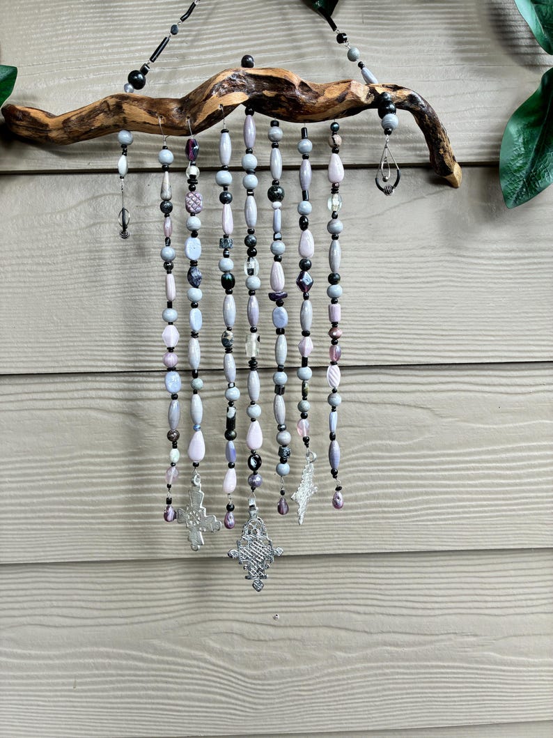Driftwood Mobile. Windchime. Good Luck Totem. Window or Wall Art. - Etsy