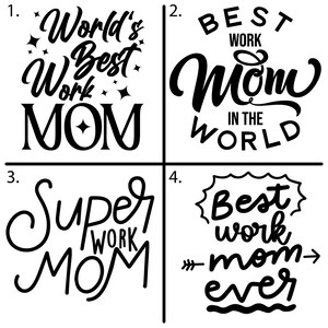 Personalized Work Mom Glass Coffee Mug - Mothers Day, Custom Etched ...