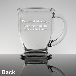 Personalized Work Mom Glass Coffee Mug - Mothers Day, Custom Etched ...