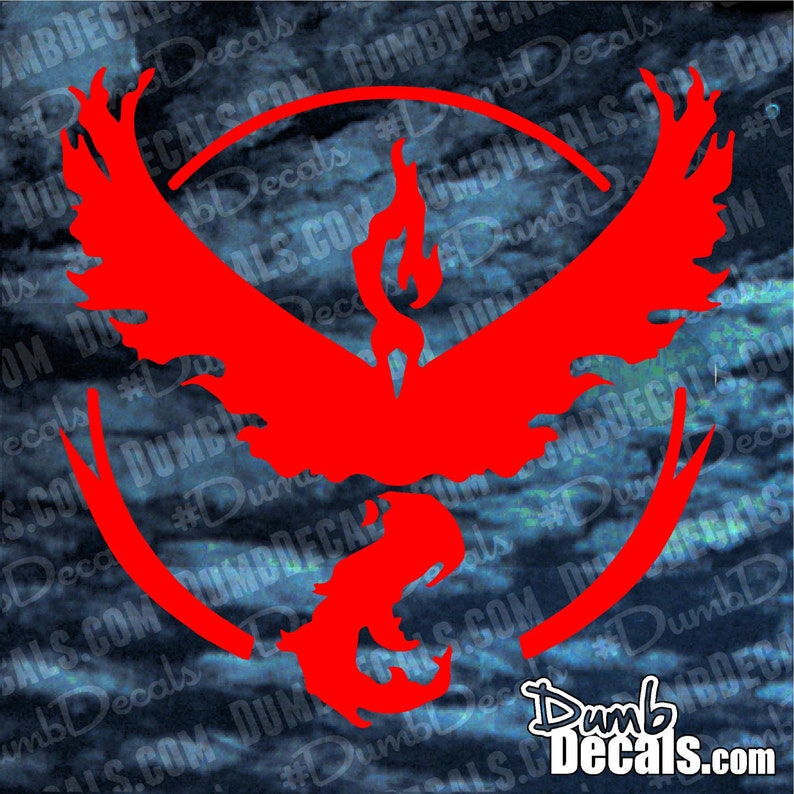 Pokemon Go TEAM VALOR Decal Symbol Logo Car Window Vinyl Sticker Tablet ...