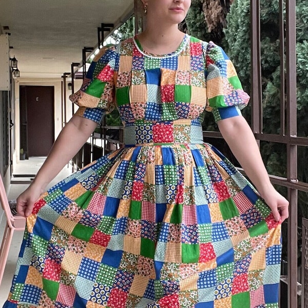 Patchwork Dress - Etsy
