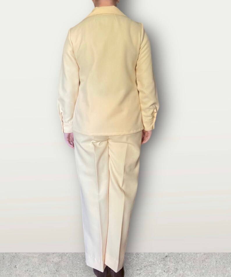 1970s Butter Yellow Poly Pantsuit Set - Etsy