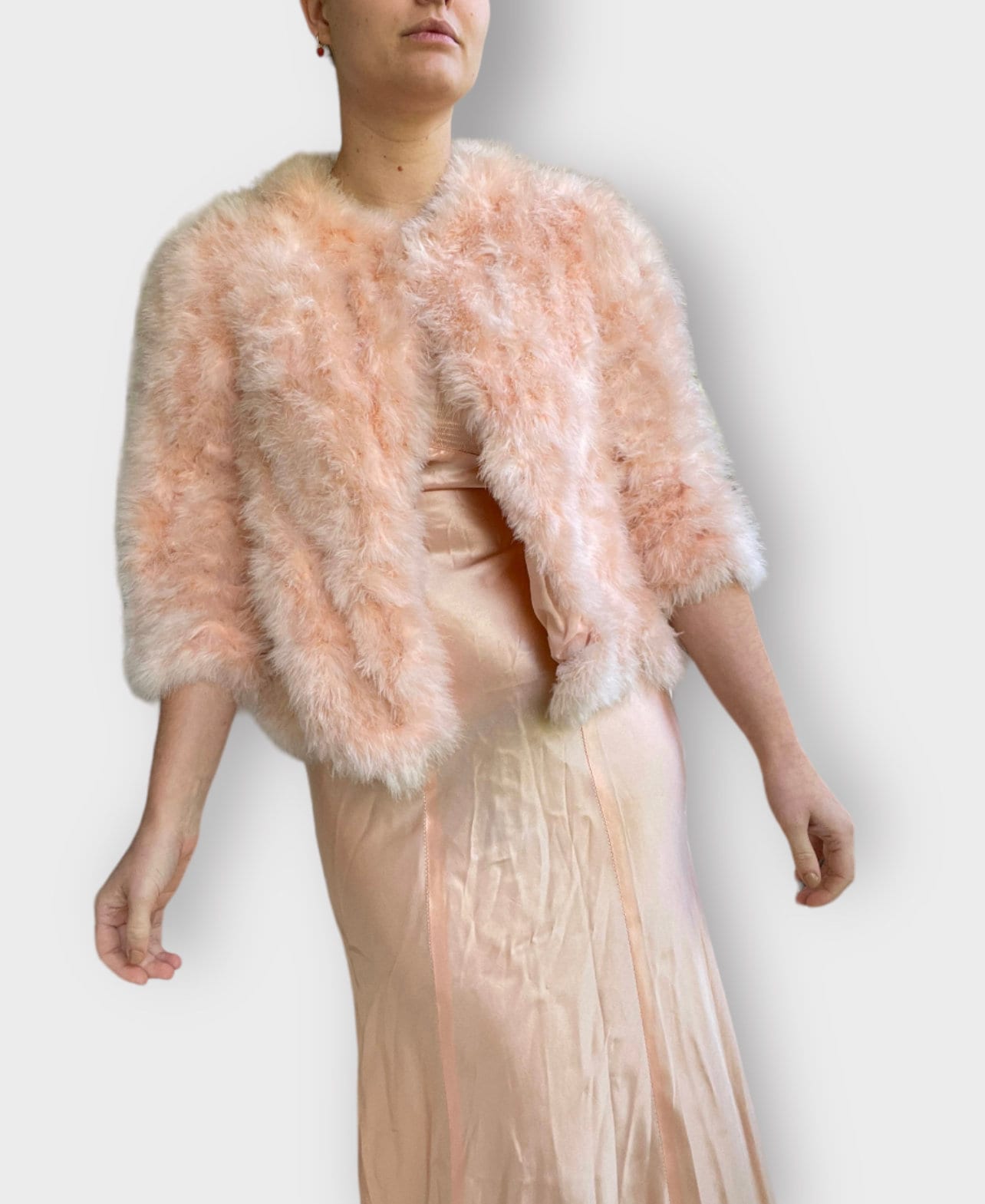 1930s Rare Peachy Pink Marabou Feather Bolero Jacket - Etsy