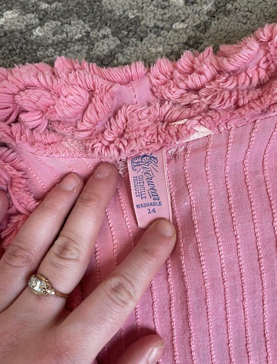 1940s/50s bubblegum pink chenille house robe - Gem