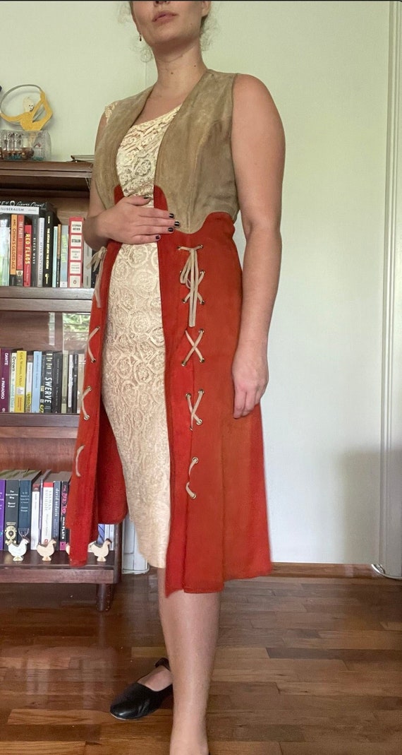 rust suede vintage 1970s - Gem