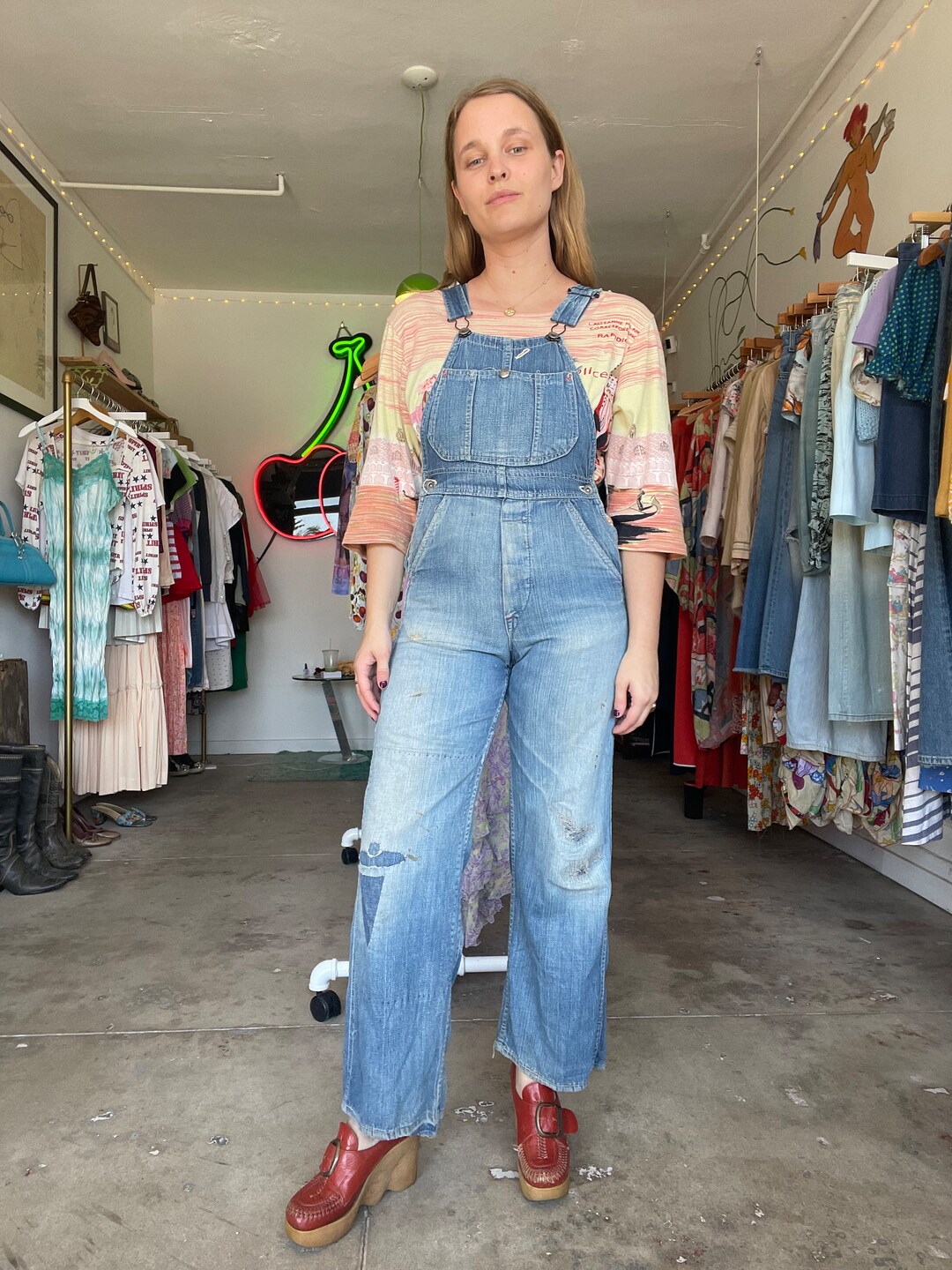 1940s Rare Denim Overalls WWII Laurel Wreath Buttons Soft - Etsy