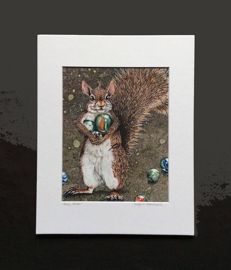 Watercolor print Totally Marbles by Maggie | Etsy