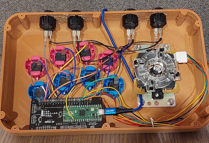 SANWA 12-button Arcade Stick With Pico Fighting Board - Etsy