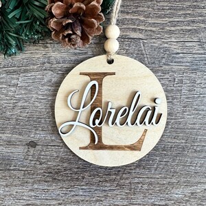 Personalized Initial Christmas Ornament, Monogram Ornament, Name ...