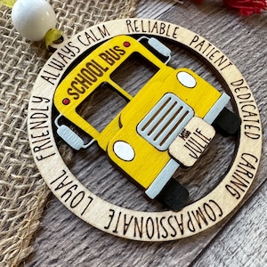 School Bus Driver Christmas Ornament, Personalized Bus Driver Ornament ...
