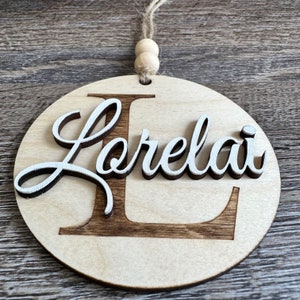 Personalized Initial Christmas Ornament, Monogram Ornament, Name ...