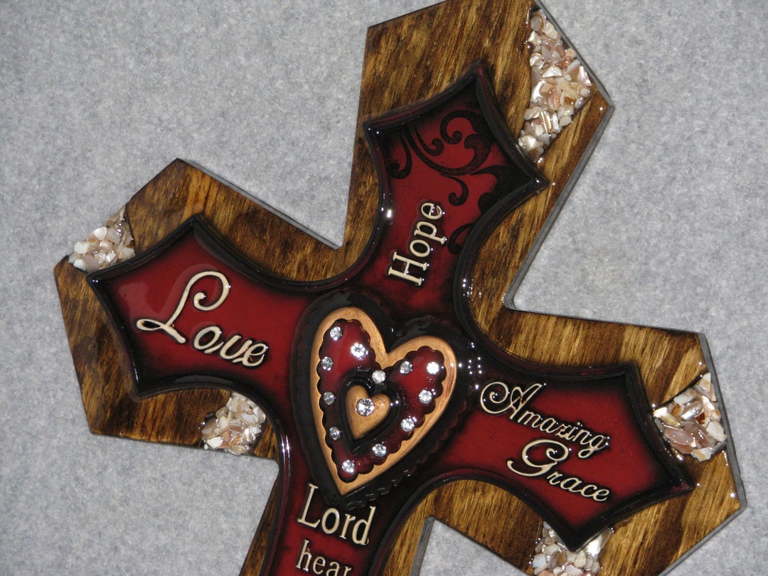 DECORATIVE CROSS, HANDMADE Cross, Inspirational Words - Etsy