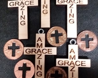 Vintage Pennies With Cross Cut Out - Etsy