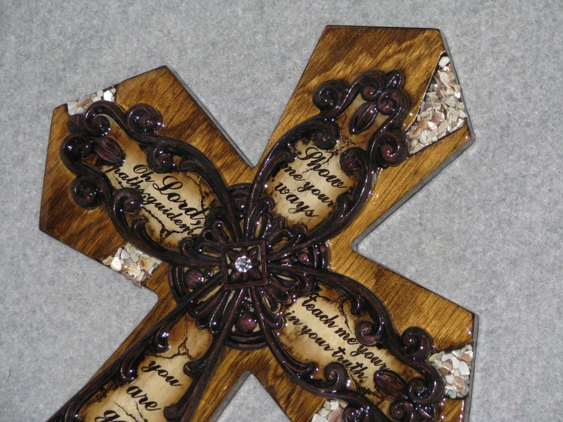 DECORATIVE CROSS INSPIRATIONSAL Words Cross Handmade Cross - Etsy