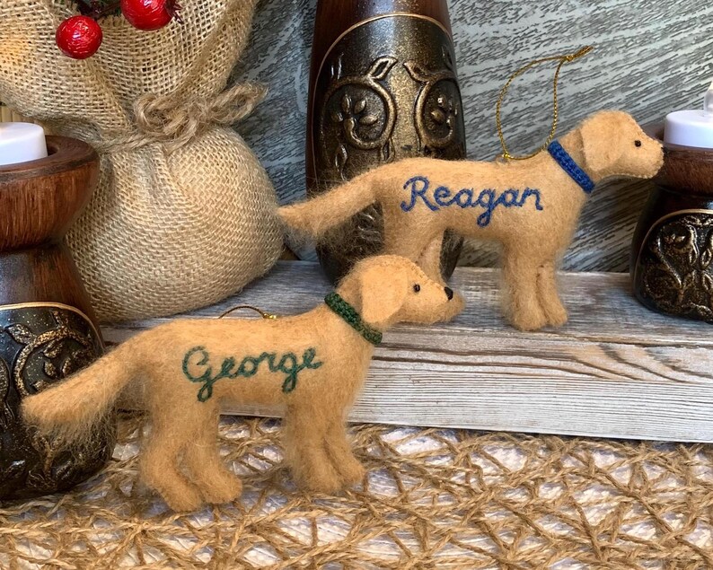 Personalized Golden Retriever Felt Dog Ornament With Gift Box – Custom ...