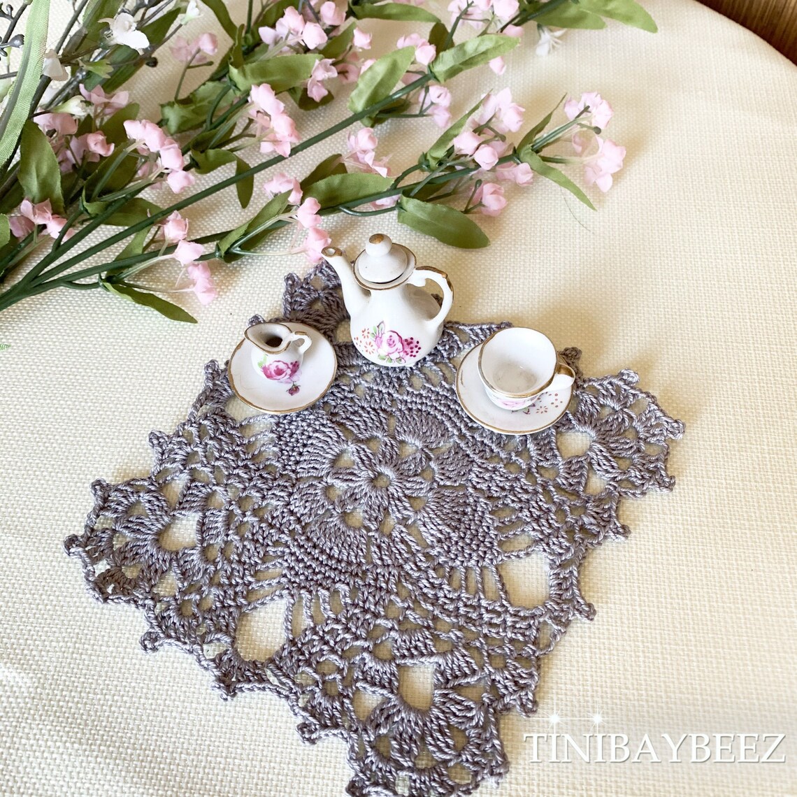 Set of 2 Apricot Square Doilies doilies-5 1/2 Inch Square - Etsy